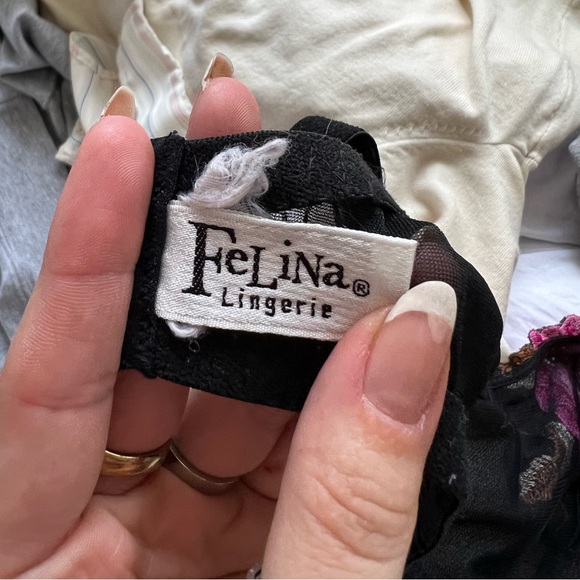 Felina | Intimates & Sleepwear | Felina Black Bra With Flowers | Poshmark